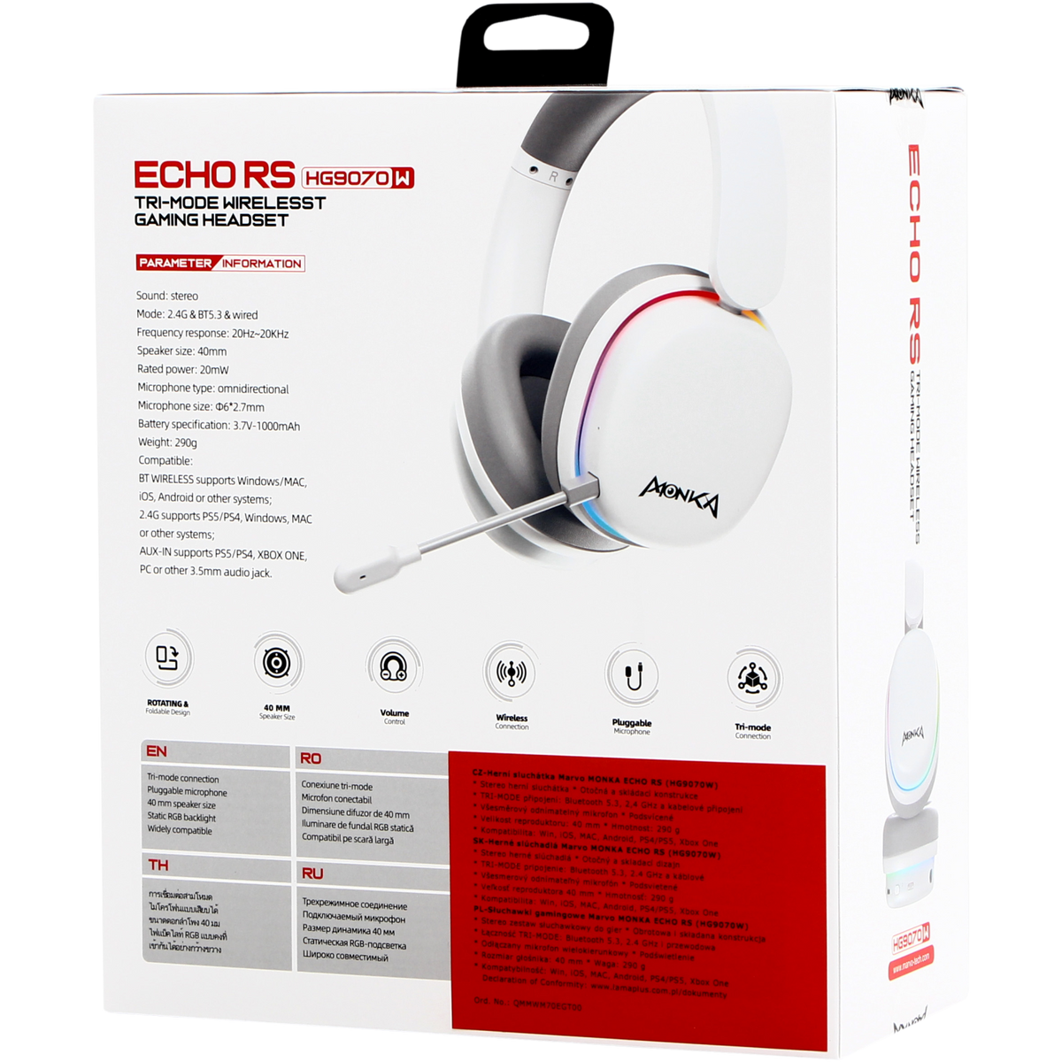 Monka Echo RS Wireless Stereo Gaming Headset HG9070 – rptech.qa